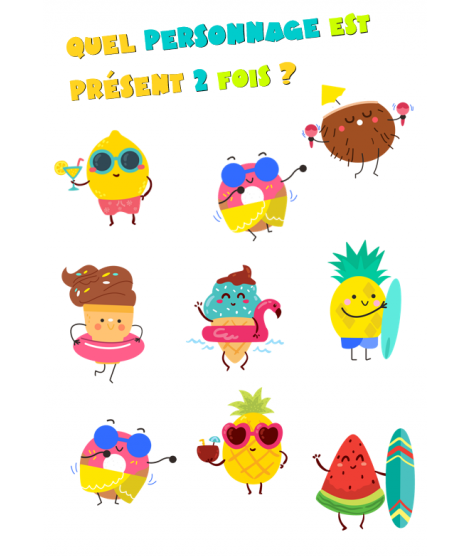 PDF de jeux sur le thème de l'été