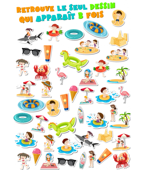 PDF de jeux sur le thème de l'été