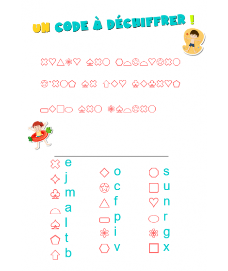 PDF de jeux sur le thème de l'été